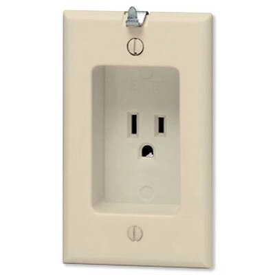 Leviton Recessed Duplex Receptacle & Clock Hanger