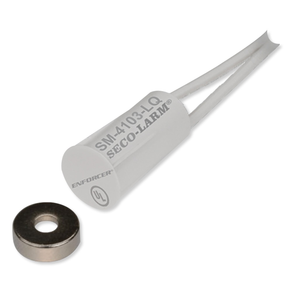 Seco-Larm Enforcer Magnetic Contact, 3/8 In. Rare-Earth Recessed, 1/2 ...